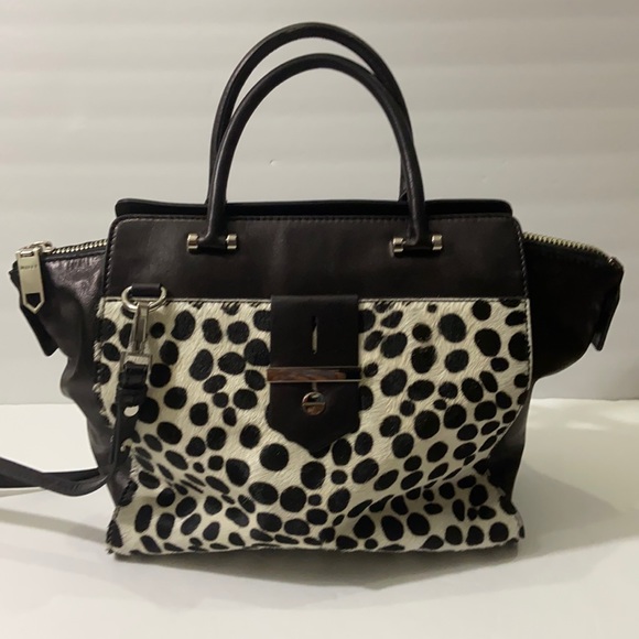 Milly | Bags | Milly Animal Print Leather Tote | Poshmark